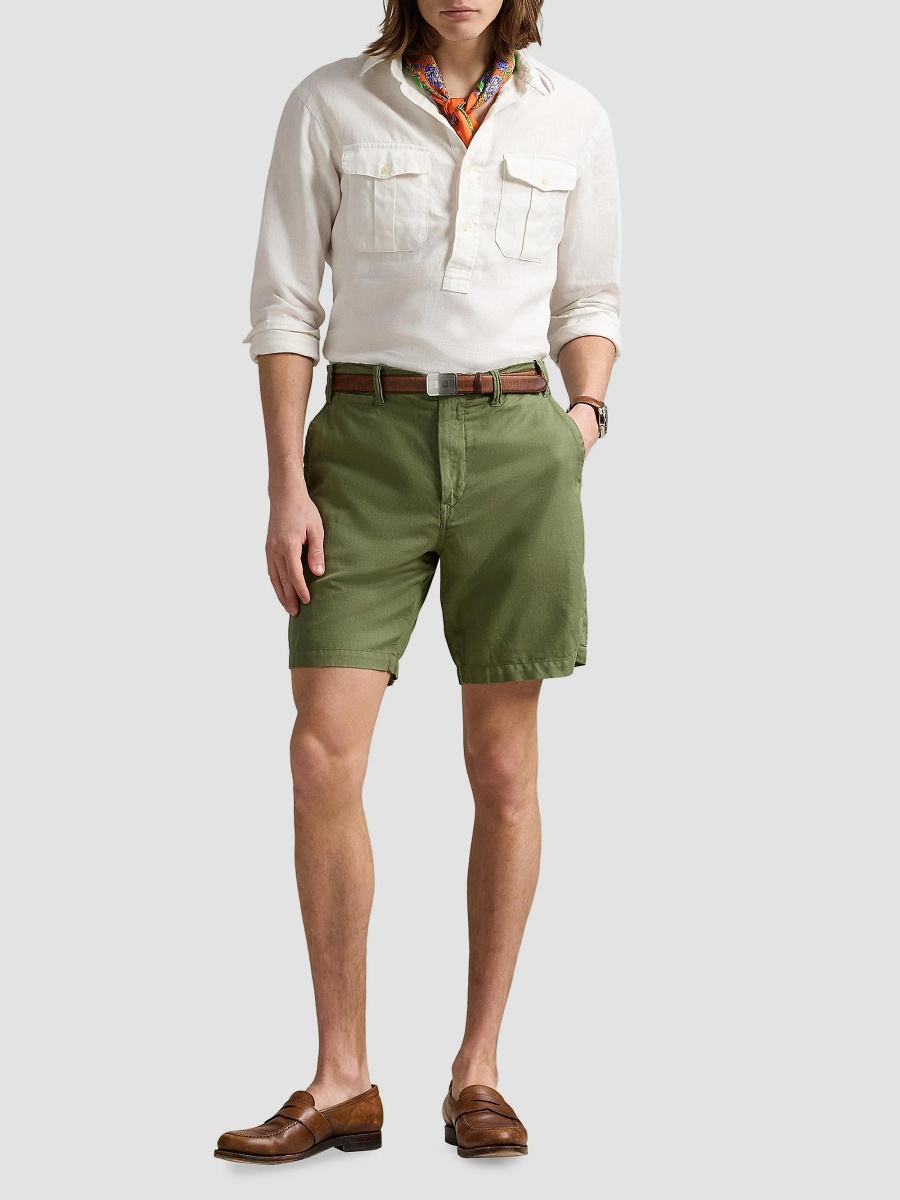 POLO RALPH LAUREN 8.5-inch classic-fit linen-cotton shorts